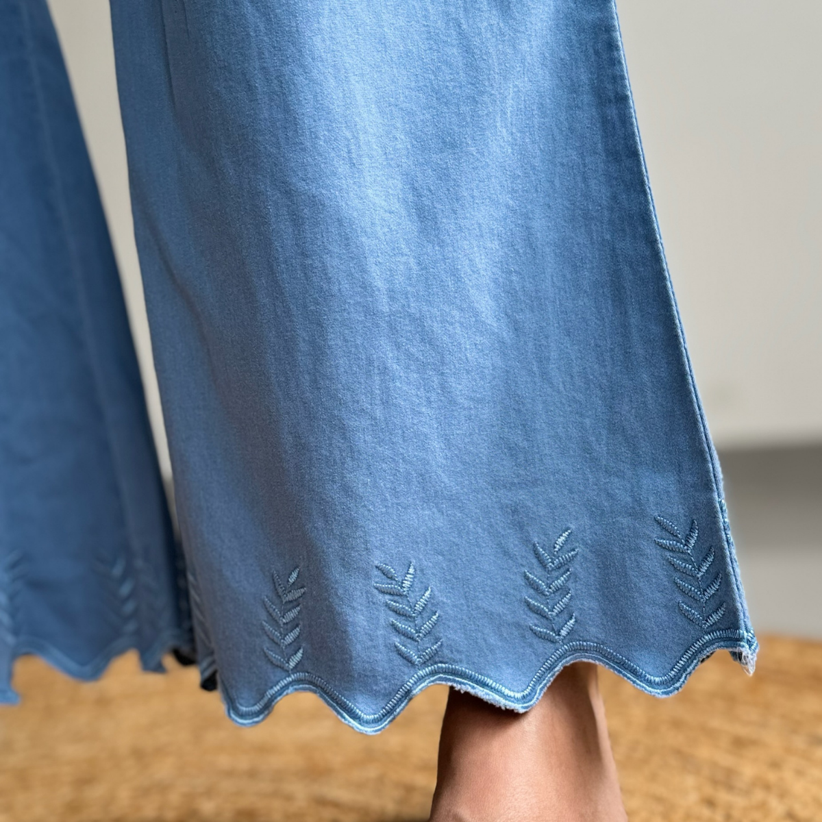 Buy Light Blue Wide Leg Pants | Comfortable & Trendy – GlamZei