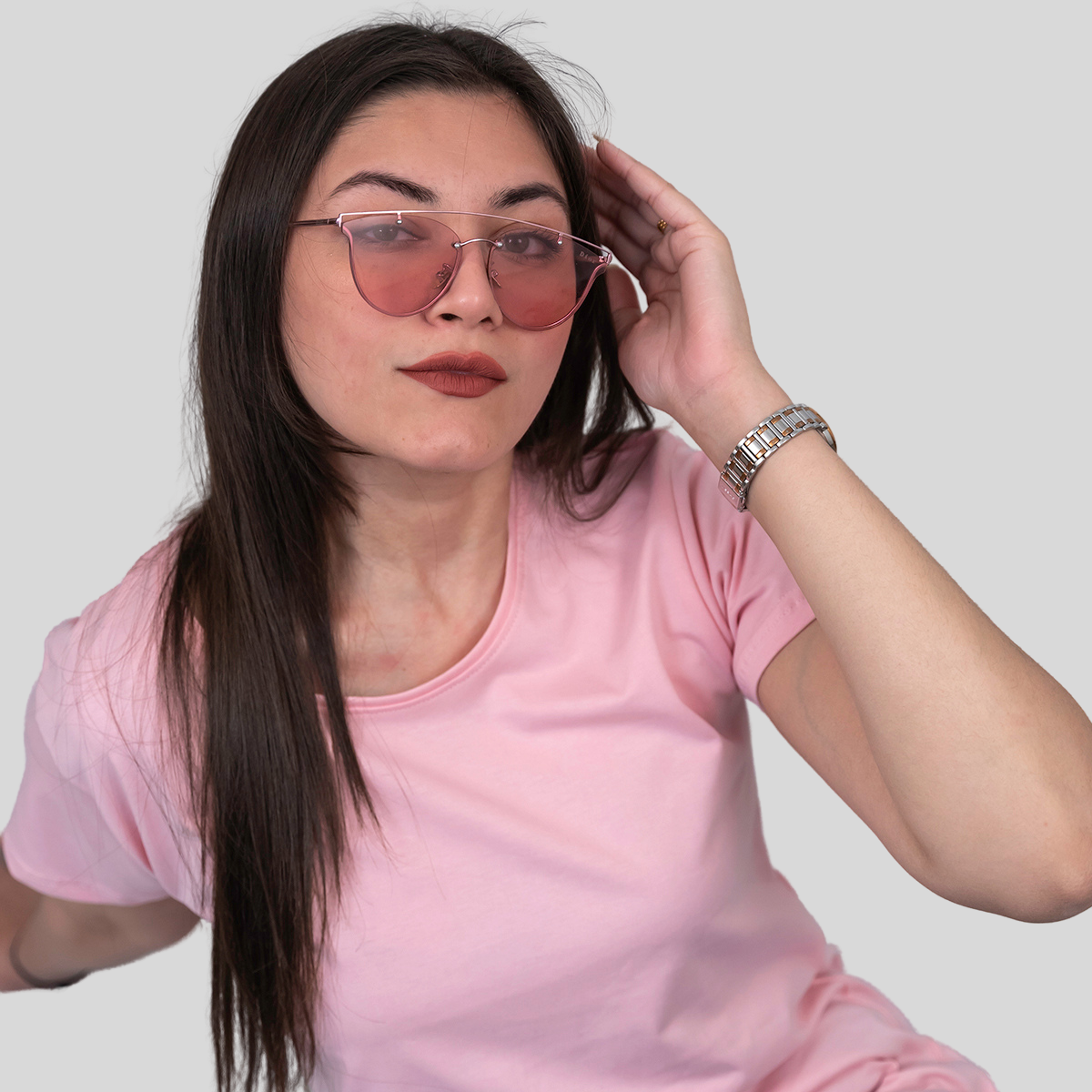 Round O Clock Blush Pink Tshirt for Women – GlamZei